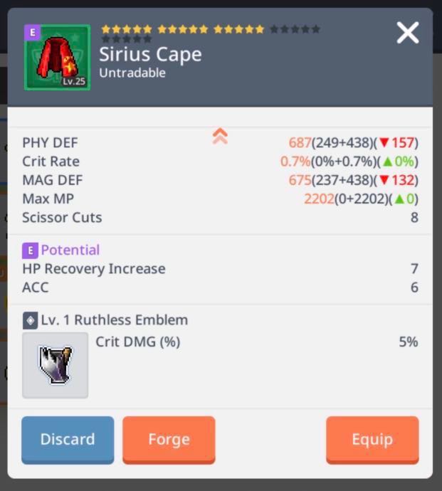 Legendary Emblem Sirius Cape A2Z Maplestory M, Video Gaming, Gaming ...