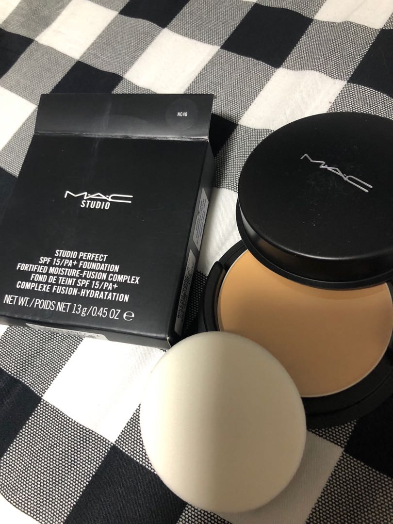 mac studio perfect powder foundation refill nc 40, Beauty & Personal ...