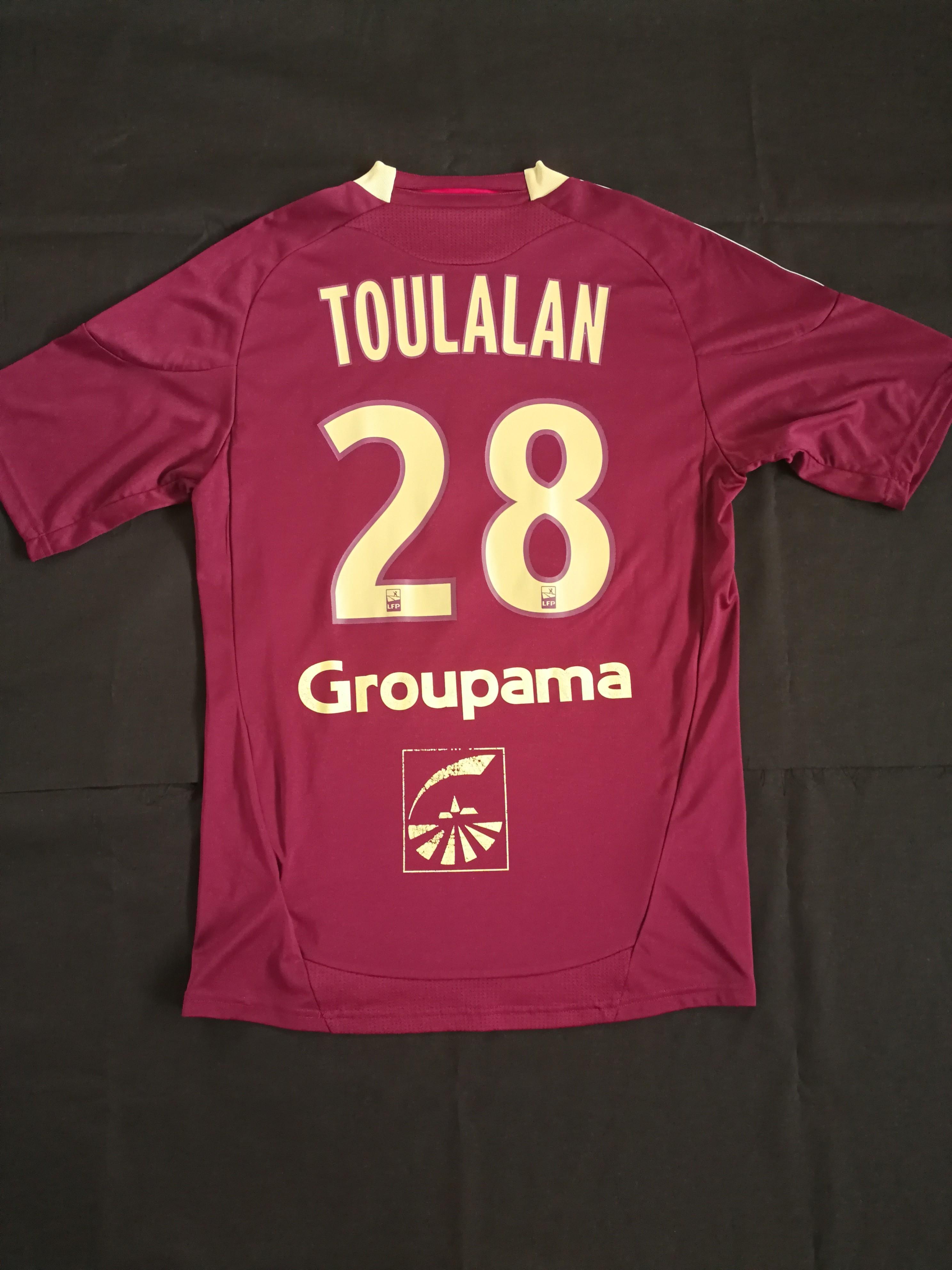 Olympique Lyon 10/11 Away Shirt Jersey 28 TOULALAN Ligue 1 Adidas, Men ...