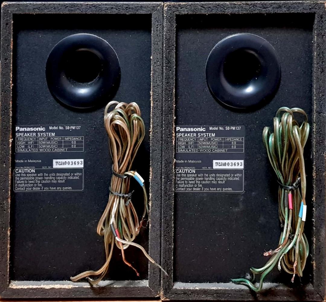 Panasonic Bi-wiring Speakers (SB-PM137), Audio, Other Audio Equipment ...