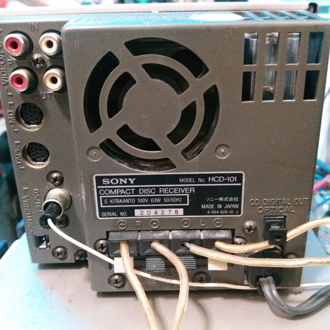 SONY COMPACT DISC RECEIVER MODEL:HCD-101 100%WORK, 音響器材, 可攜式音響設備 ...