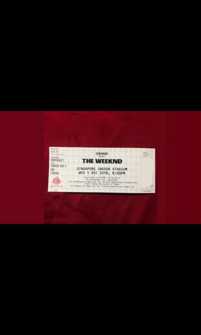 The Weeknd Concert Standing Tickets, Tickets & Vouchers, Event Tickets ...