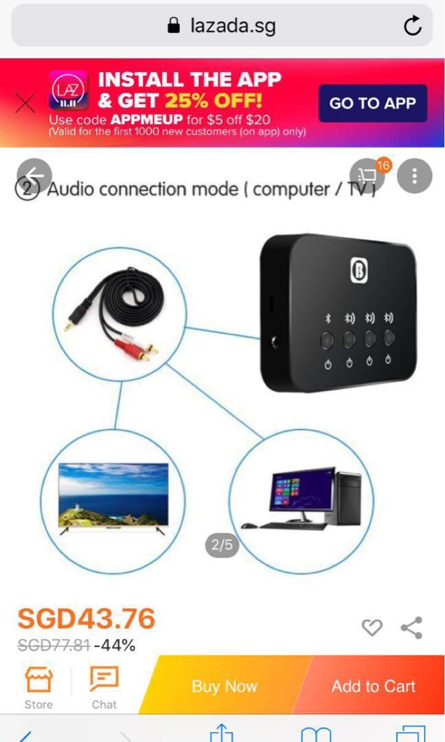 Bluetooth Transmitter Splitter V4.0, Audio, Headphones & Headsets on ...
