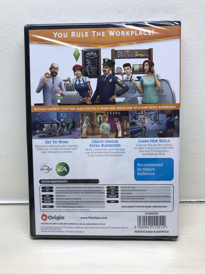 *BRAND NEW* PC Sims4 Get To Work Expansion pack, Video Gaming, Gaming ...