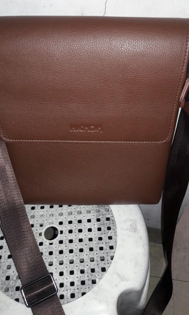 Hickok brown leather bag, Men's Fashion, Bags, Sling Bags on Carousell