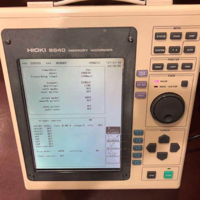 Hioki memory recorder, model : 8840, Audio, Voice Recorders on Carousell