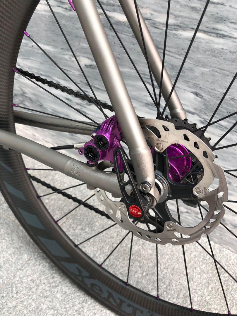 HOPE RX4 purple hydraulic brake calipers, Sports Equipment, Bicycles ...