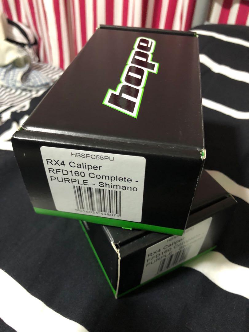 HOPE RX4 purple hydraulic brake calipers, Sports Equipment, Bicycles ...