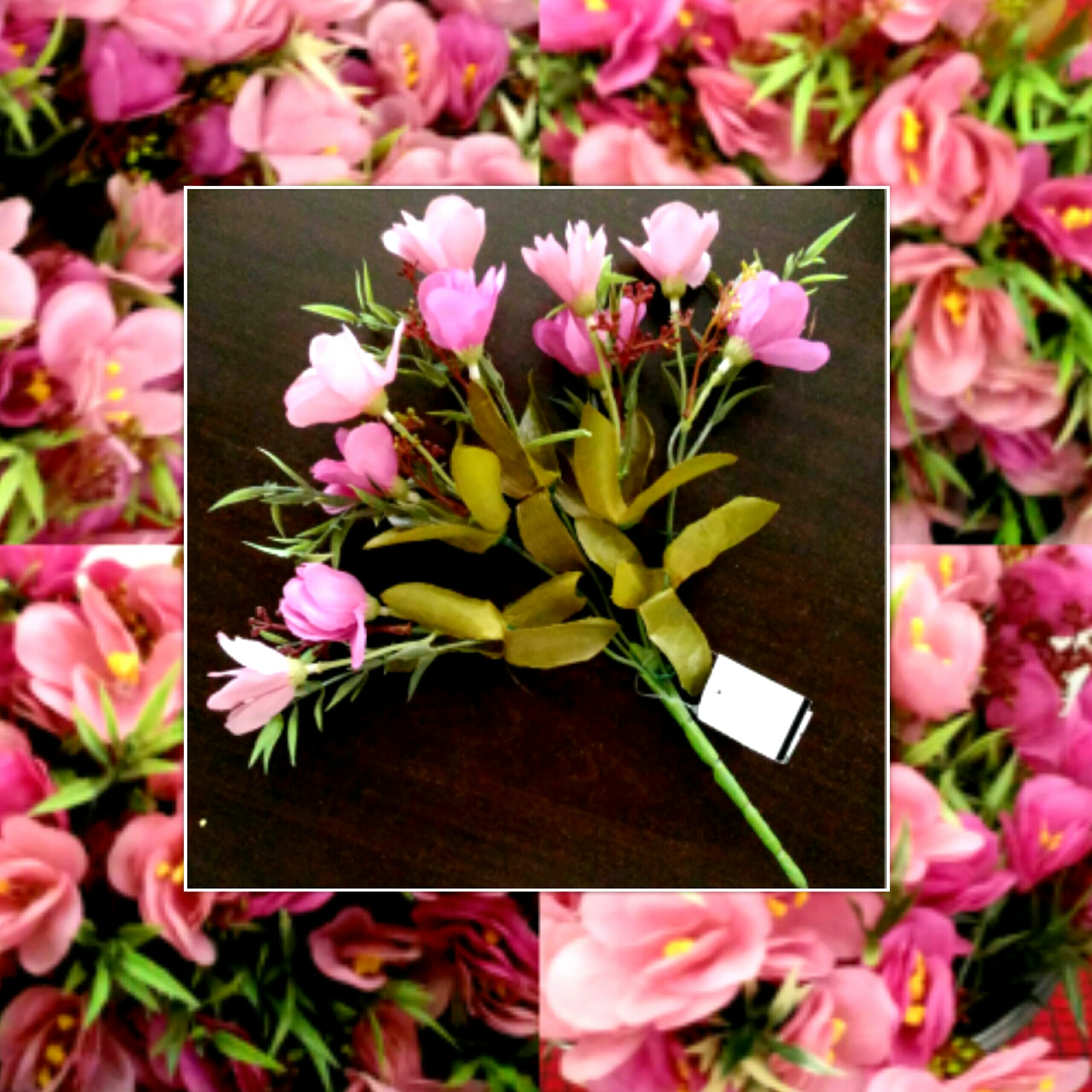 Romantic Pink Flowers (per bunch), Furniture & Home Living, Home Decor ...