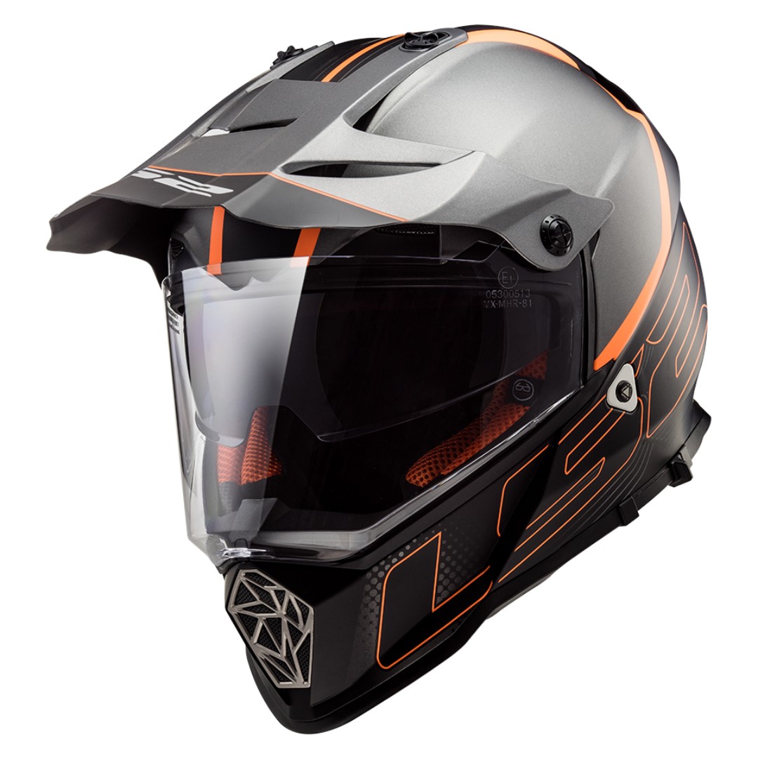 LS2 MX436 PIONEER ELEMENT BLACK TITANIUM, Motorbikes on Carousell
