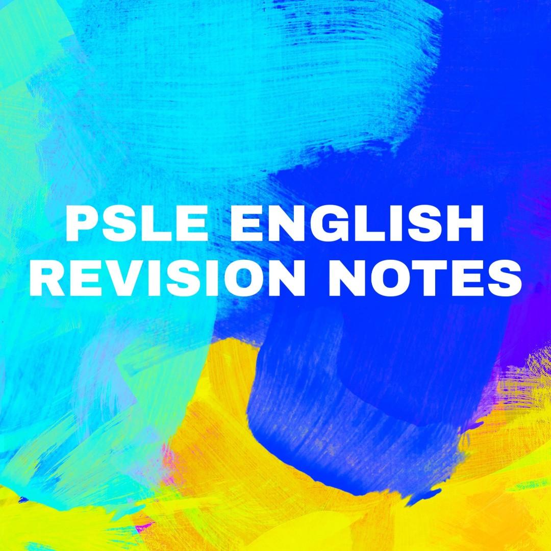 PSLE ENGLISH REVISION NOTES, Hobbies & Toys, Books & Magazines ...