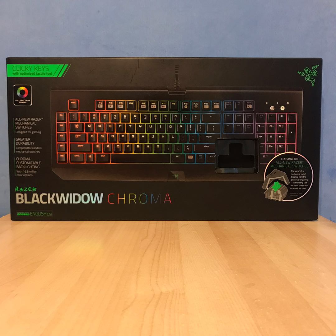 Razer BlackWidow Chroma V1 Green Switch, Computers & Tech, Parts ...