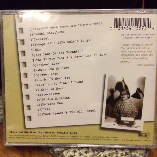 Rupert Holmes - Greatest Hits CD, Hobbies & Toys, Music & Media, CDs ...