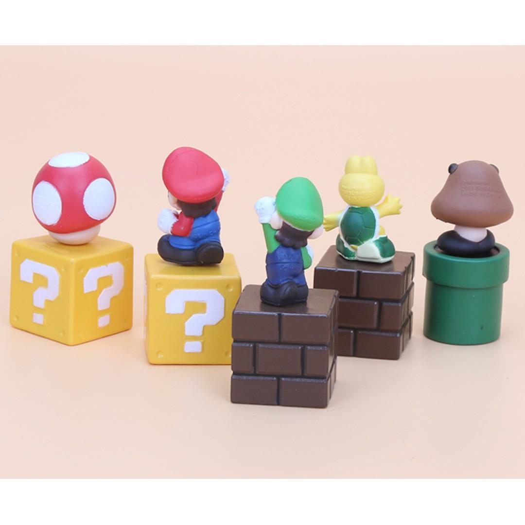 Super Mario Bros Figures Bundle Blocks Mario Goomba Luigi Koopa Troopa ...