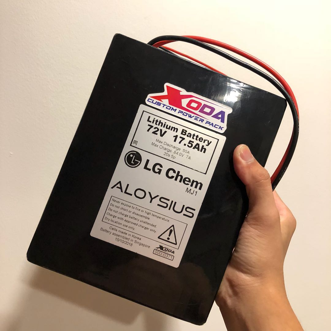 72v 17.5ah Battery, Sports Equipment, PMDs, E-Scooters & E-Bikes, E ...