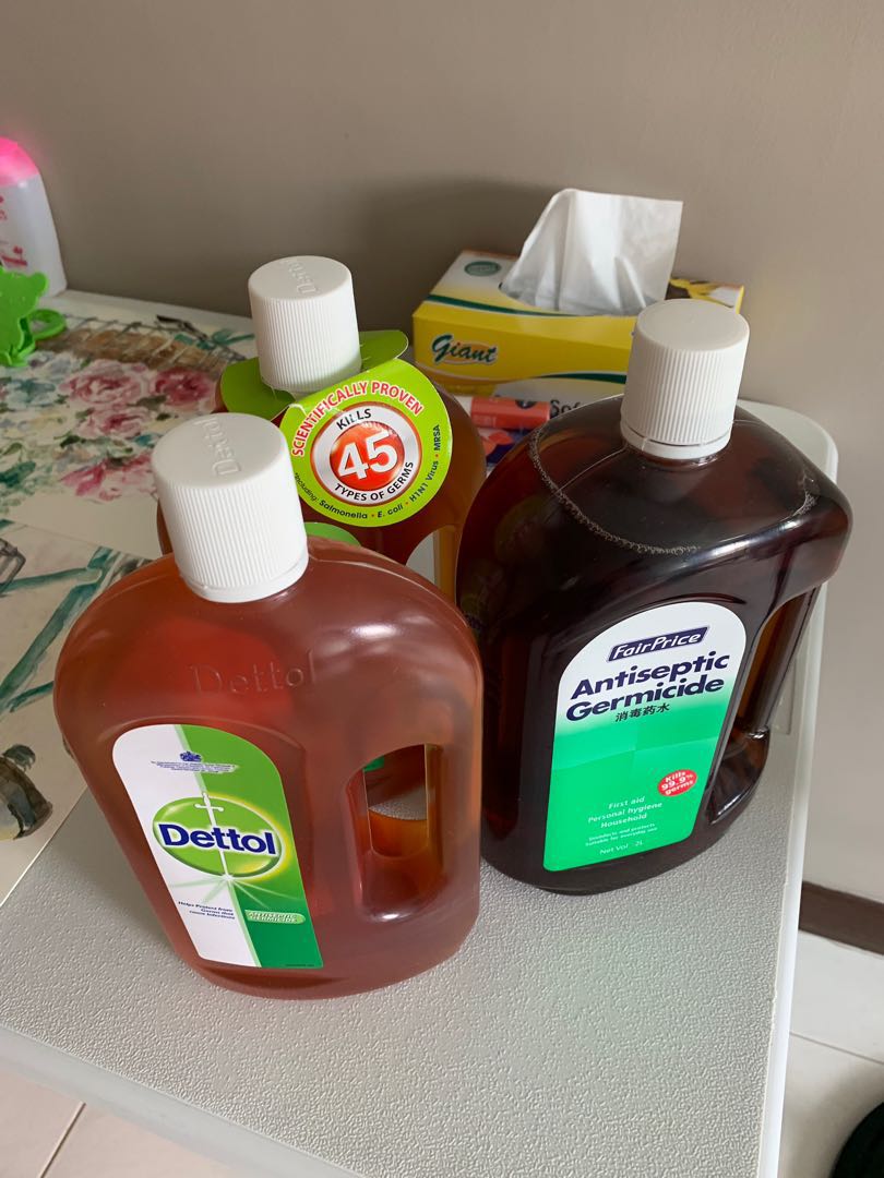 Assorted antiseptic germicide (3 bottles in 1 price), Furniture & Home ...
