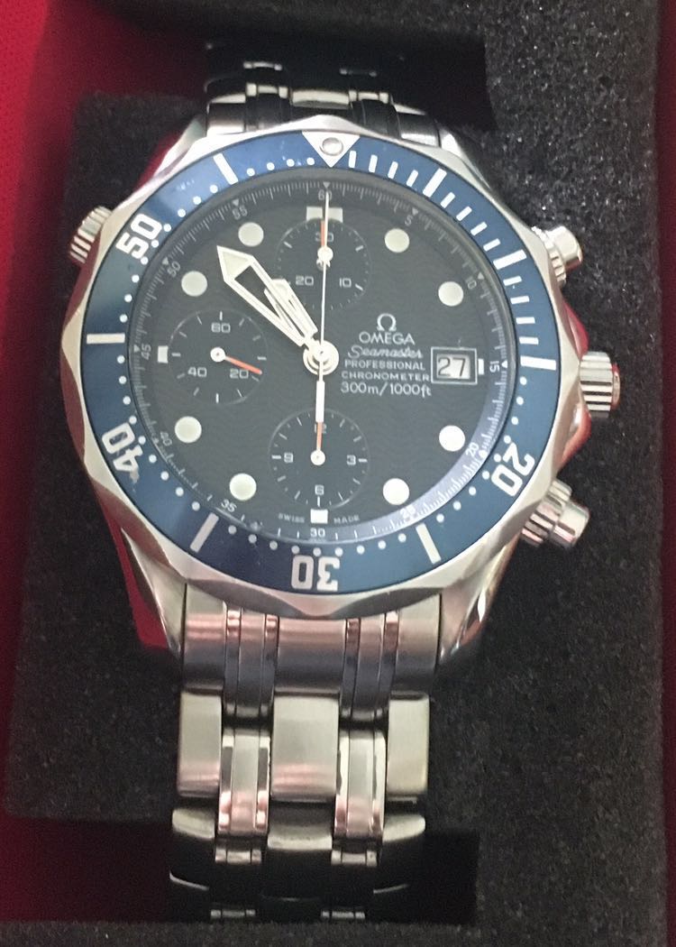Authenticated Omega Seamaster Professional Chronograph Blue Wave Dial ...