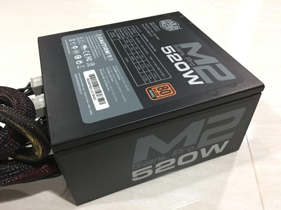 Cooler master M2 silent pro 520w PSU, Computers & Tech, Parts ...