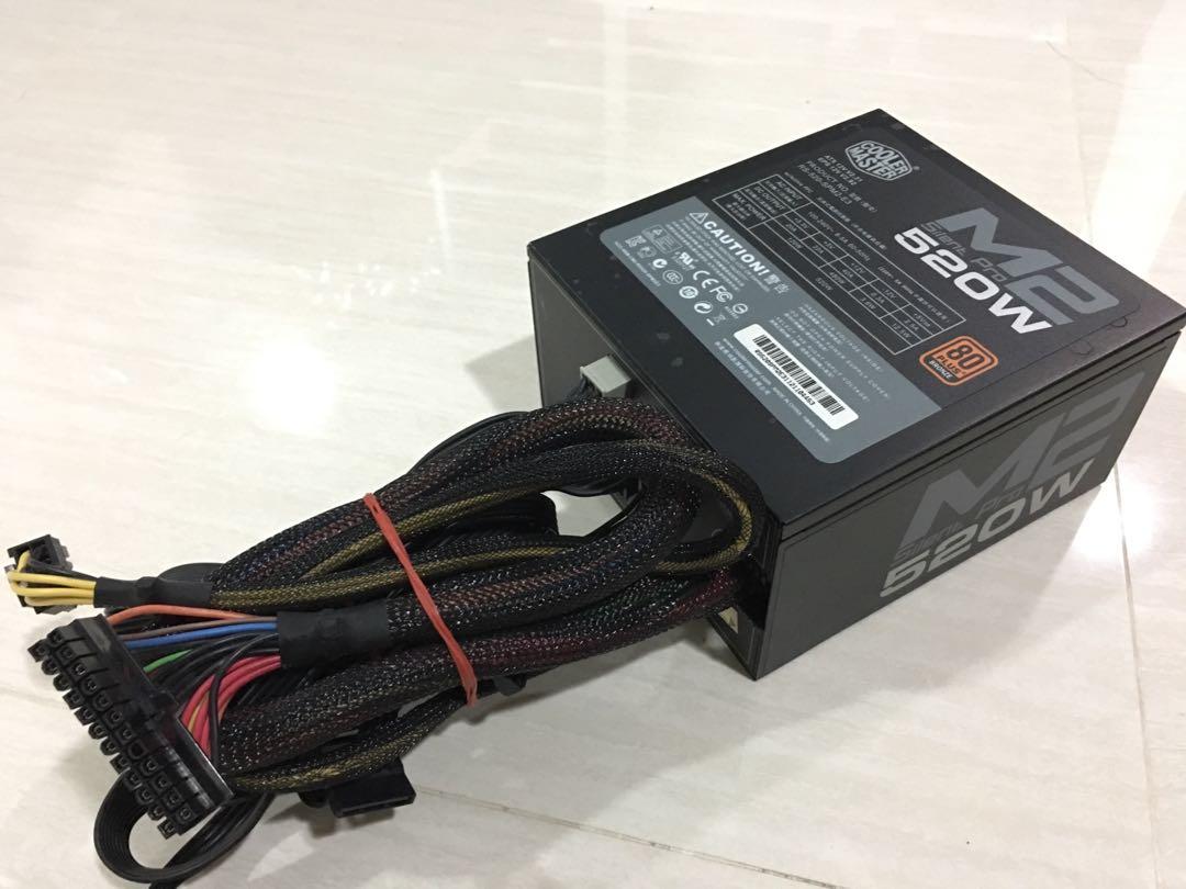 Cooler master M2 silent pro 520w PSU, Computers & Tech, Parts ...