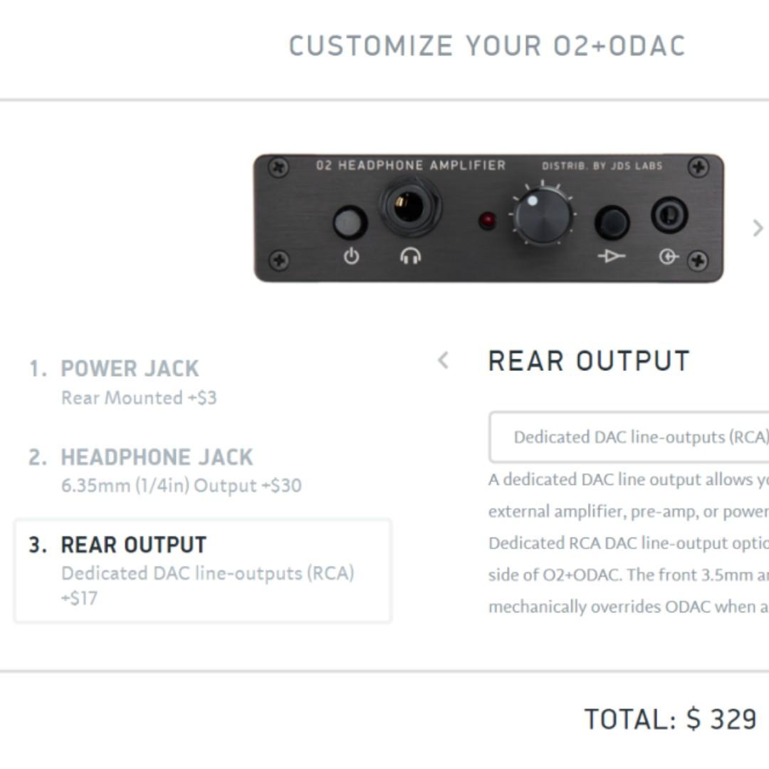 JDS LABS O2+ODAC Rev.B HEADPHONE AMPLIFIER + DAC w/ Dedicated RCA Line ...