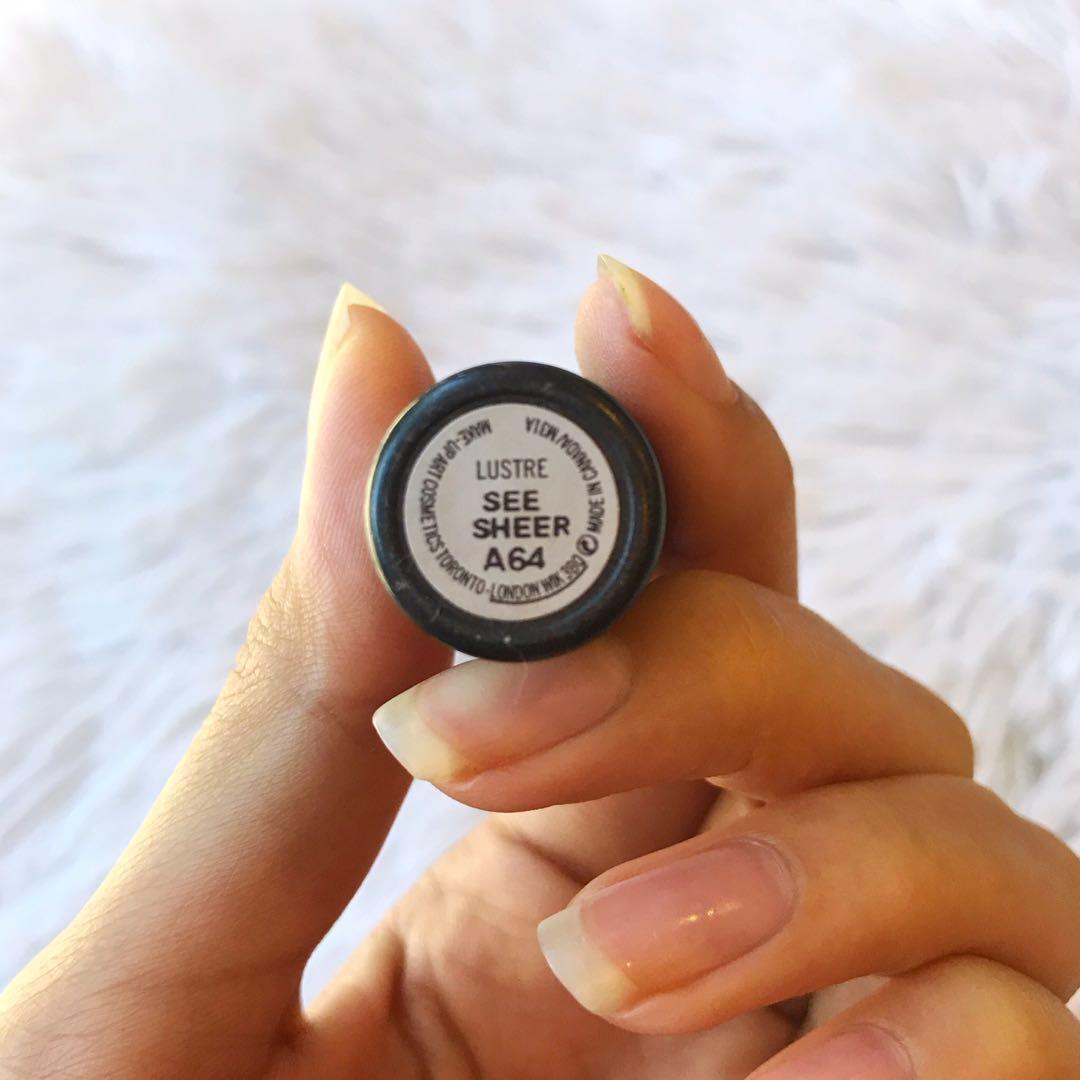 MAC See Sheer Lipstick, Beauty & Personal Care, Face, Makeup on Carousell