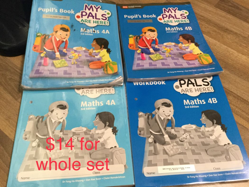 Maths 4A and 4B texbook workbook My Pals are here, Hobbies & Toys ...