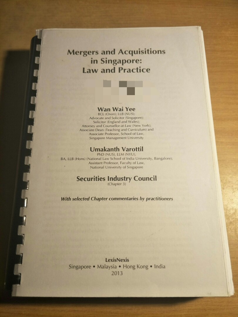 Mergers & Acquisitions in Singapore: Law and Practice by Wan Wai Yee ...