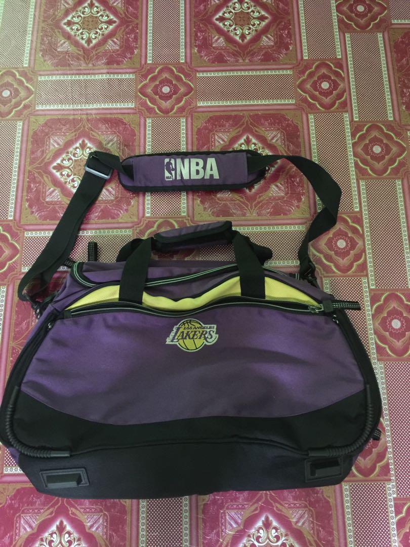 NBA Lakers duffle bag orig, Men's Fashion, Bags, Backpacks on Carousell