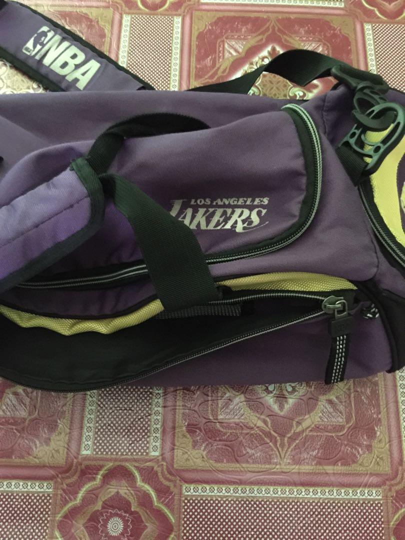 NBA Lakers duffle bag orig, Men's Fashion, Bags, Backpacks on Carousell