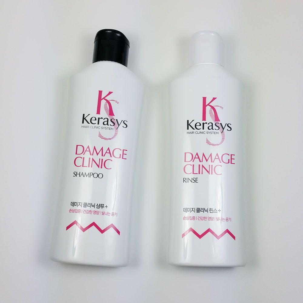 [SET] Kerasys Hair System Damage Clinic Shampoo & Rinse 180ml, Beauty ...