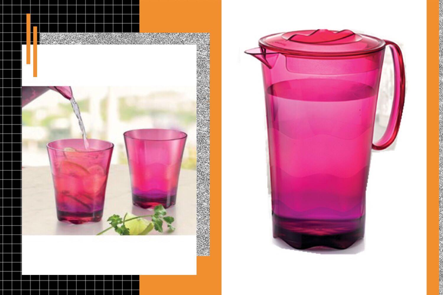 Tupperware Sheerly Elegant Pitcher And Tumbler, Furniture & Home Living, Kitchenware & Tableware ...