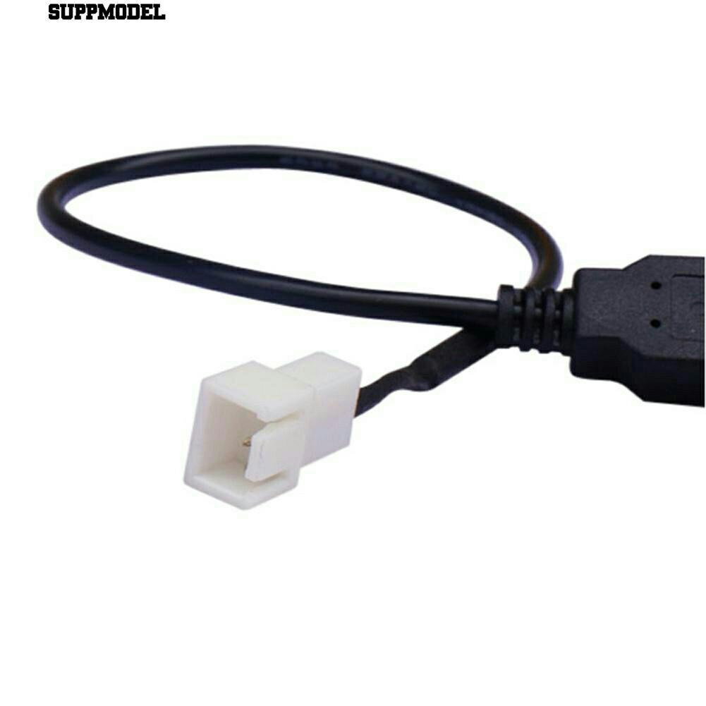 USB A Male To 2 Pin Case Fan Adapter Connector Cable For PC Desktop ...