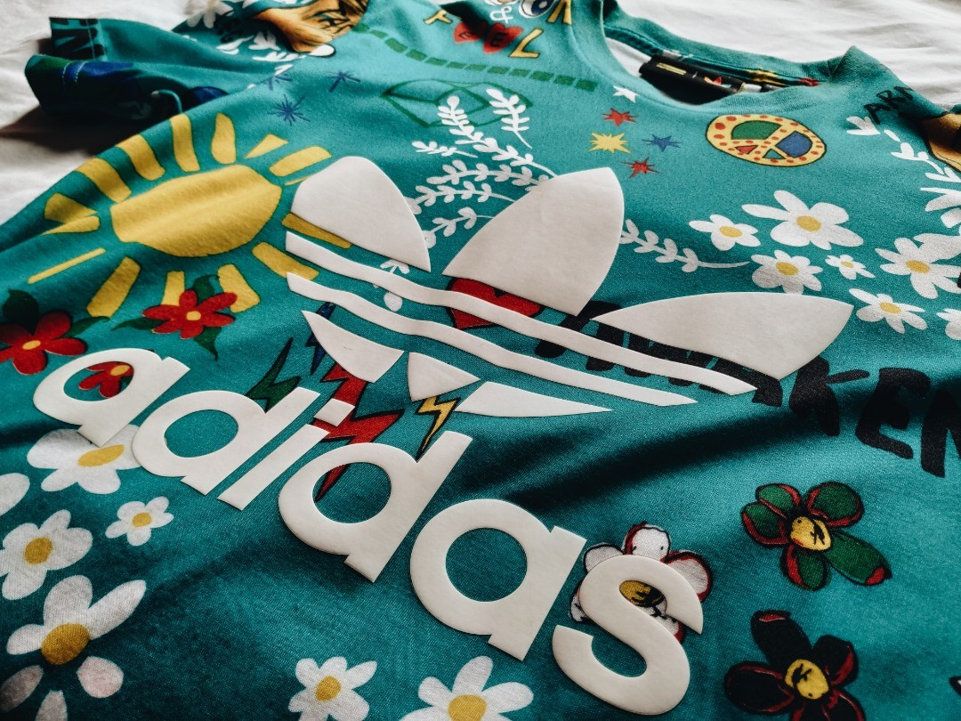 Adidas Originals x Pharrell Williams Doodle Tee, Men's Fashion, Tops & Sets, Tshirts & Polo ...