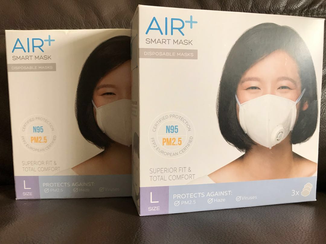 AIR + Smart mask for haze disposable (3 in 1 box), Health & Nutrition ...