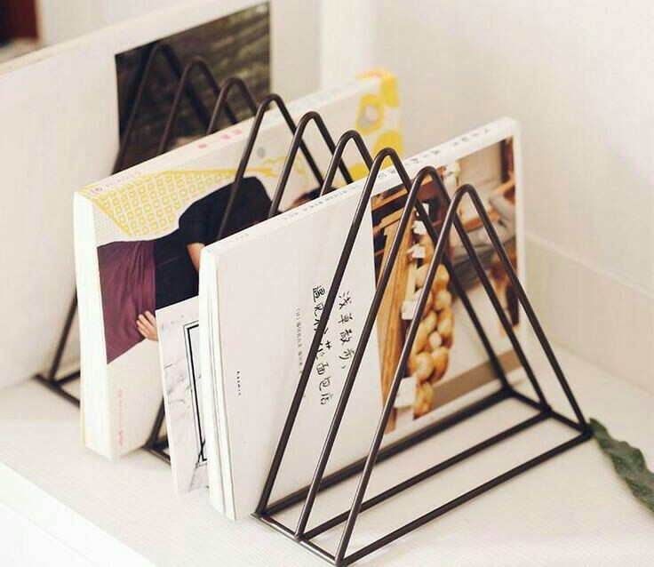 Black Triangle Book Rack, Furniture & Home Living, Furniture, Shelves ...