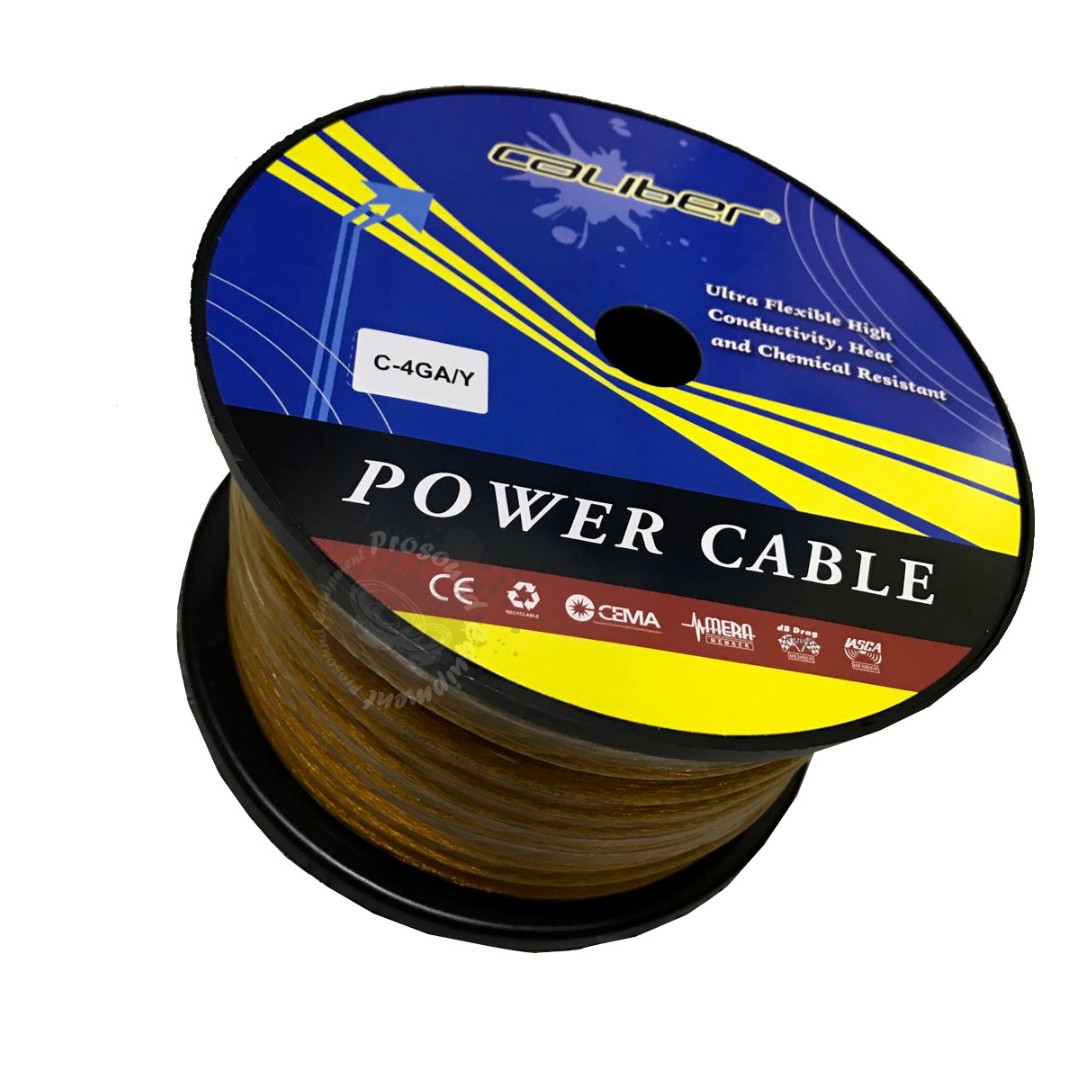 CALIBER (C-4GA/Y) POWER CABLE 4 GAUGE (1 UNIT / METER), Auto ...