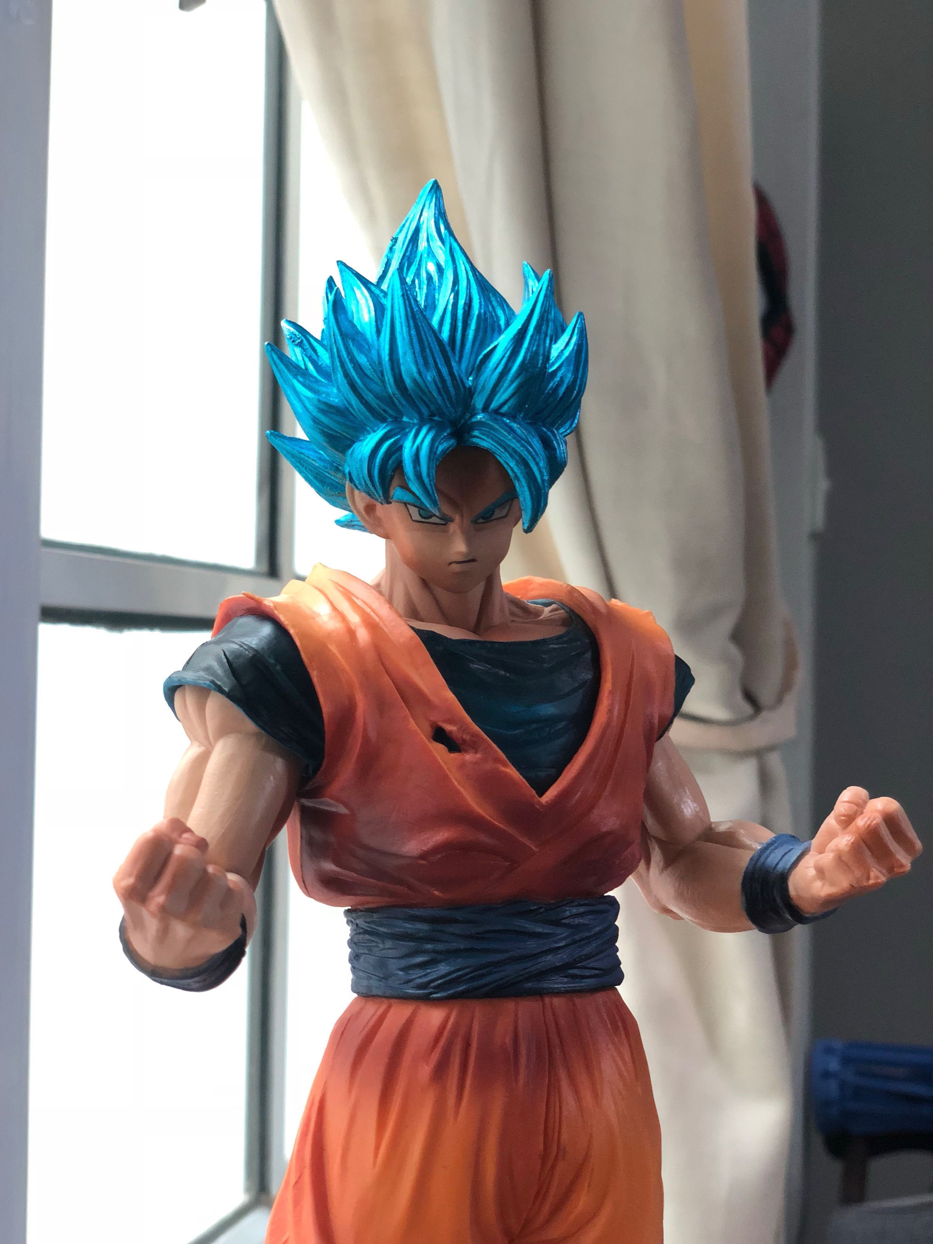 Dragonball figure Goku SSJ Blue (Repaint), Hobbies & Toys, Toys & Games ...