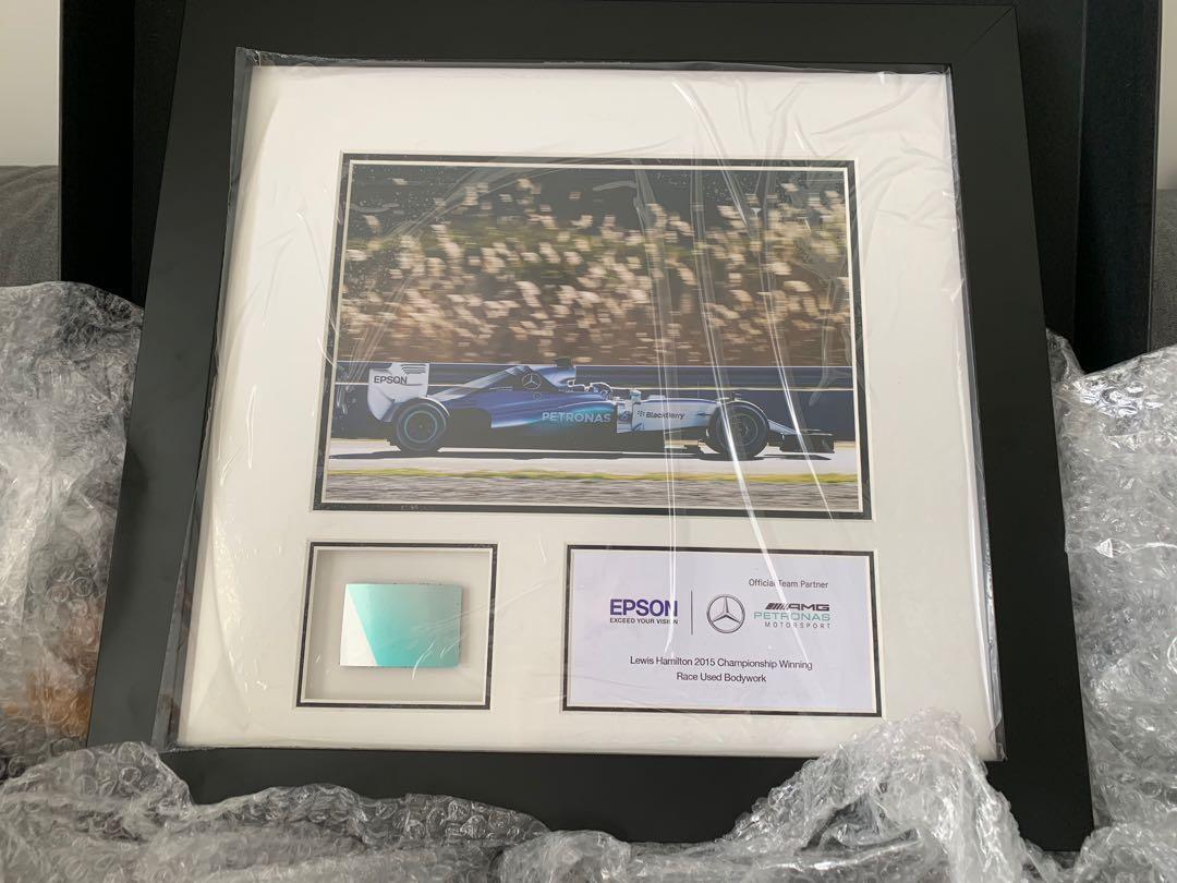 Lewis Hamilton Photo and Piece of Car Bodywork 2015 World Champion ...