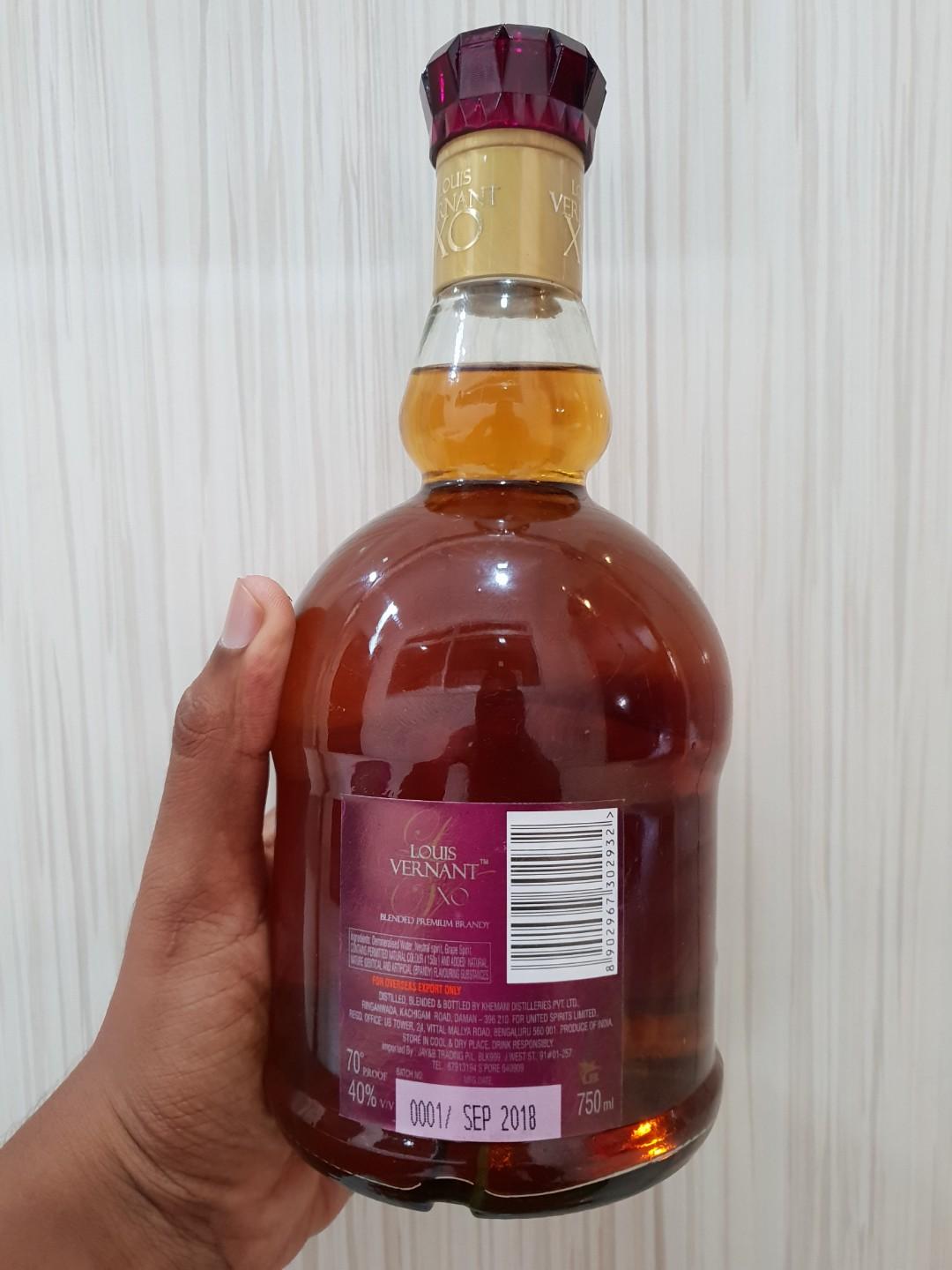 Louis Vernant Xo Blended Premium Brandy 750ml, Food & Drinks, Alcoholic ...