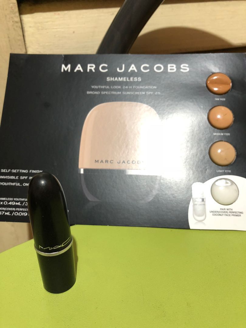 MAC ruby woo & Marc Jacobs foundation sample, Beauty & Personal Care ...