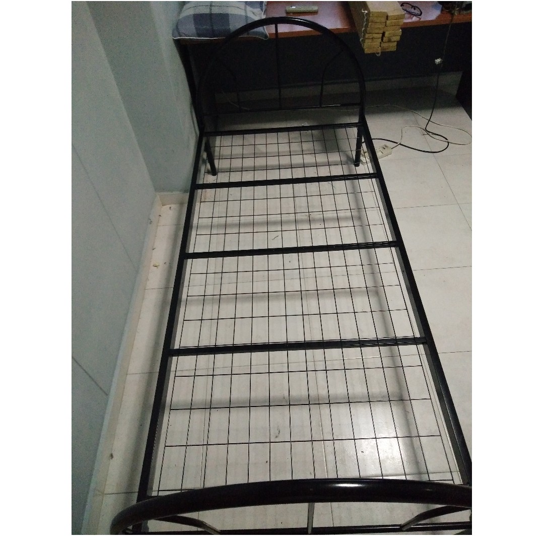 Metal single bed frame, Furniture & Home Living, Furniture, Bed Frames ...