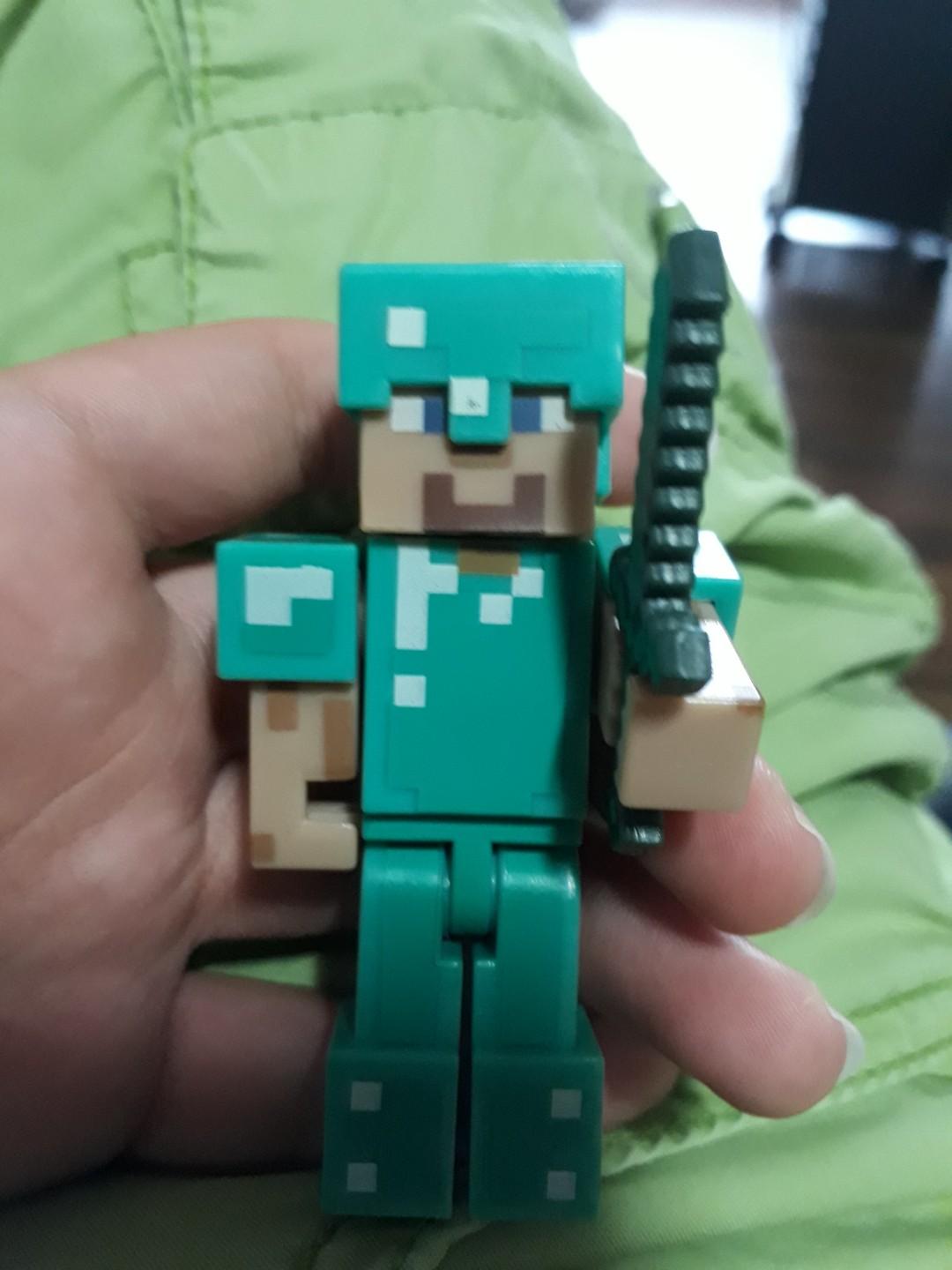 Minecraft diamond armoured steve figure, Hobbies & Toys, Toys & Games ...