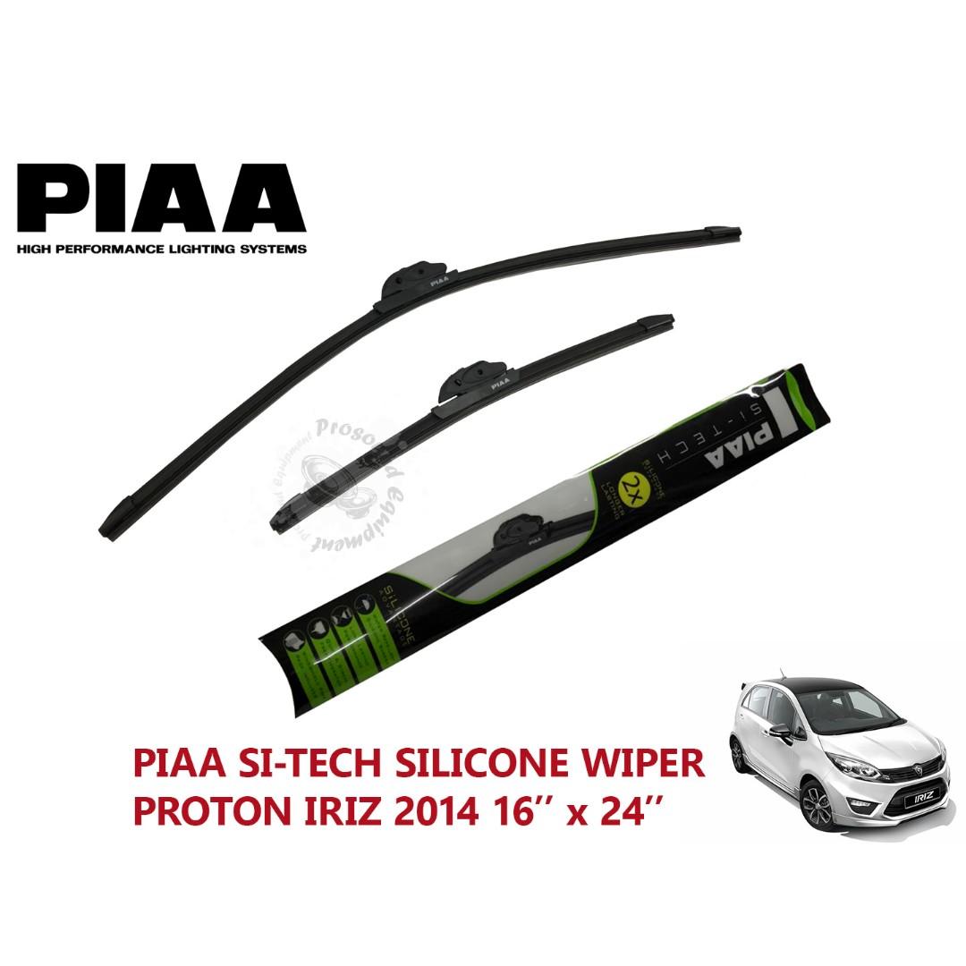 PIAA SI-TECH WIPER FOR PROTON IRIZ 2014 16'' & 24", Auto Accessories on Carousell