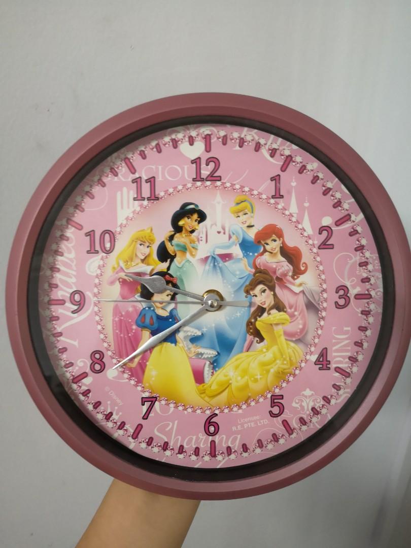 Princess wall clock, Furniture & Home Living, Home Decor, Clocks on ...