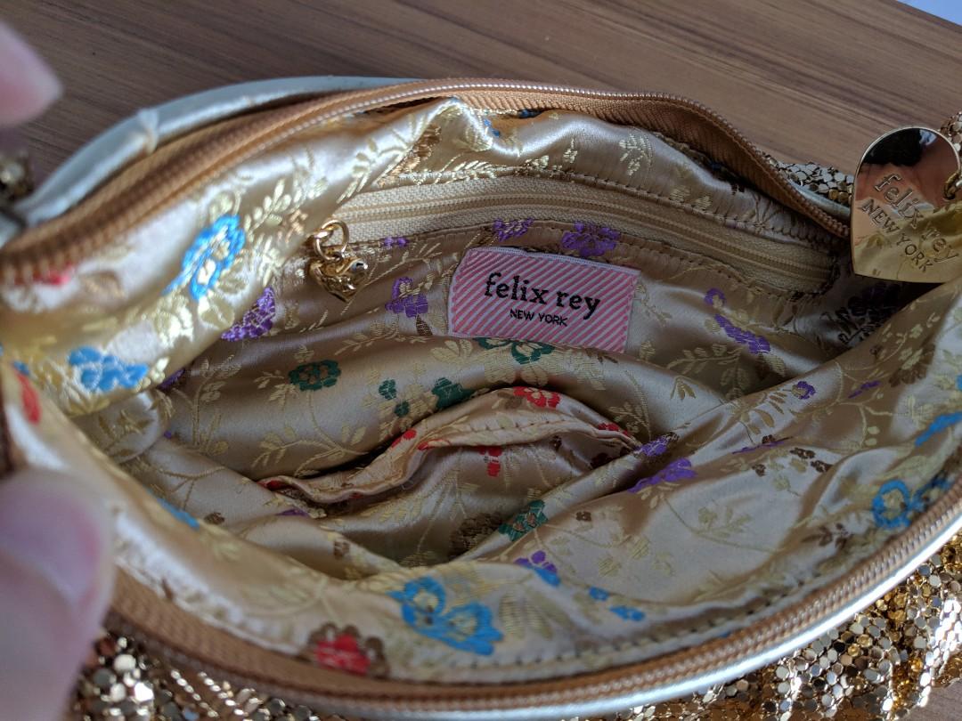 Vintage Felix Rey Gold Metal Mesh Bag, Women's Fashion, Bags & Wallets ...