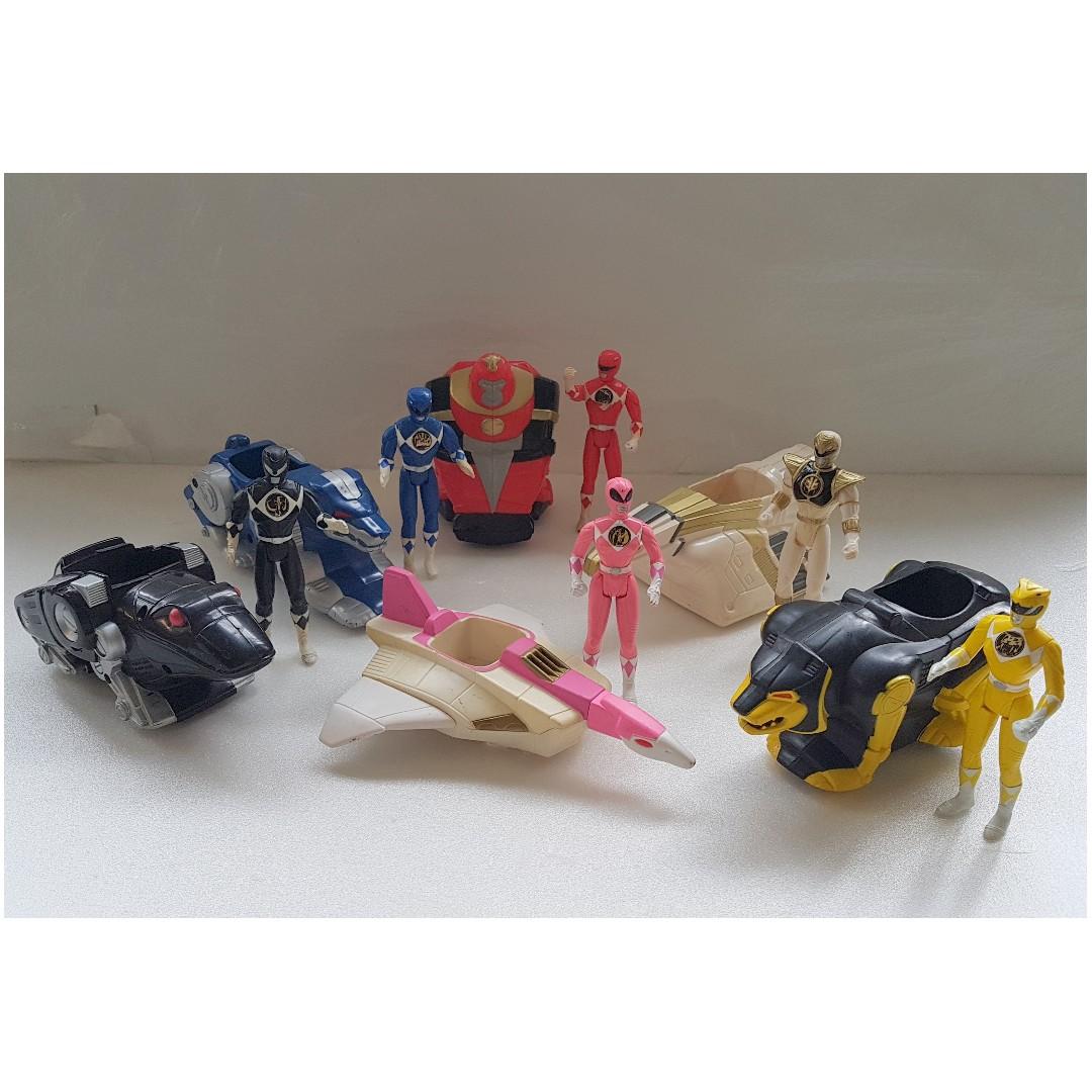Vintage Toy, Rare 1995 Power Rangers Collection, Set of 6 Action ...
