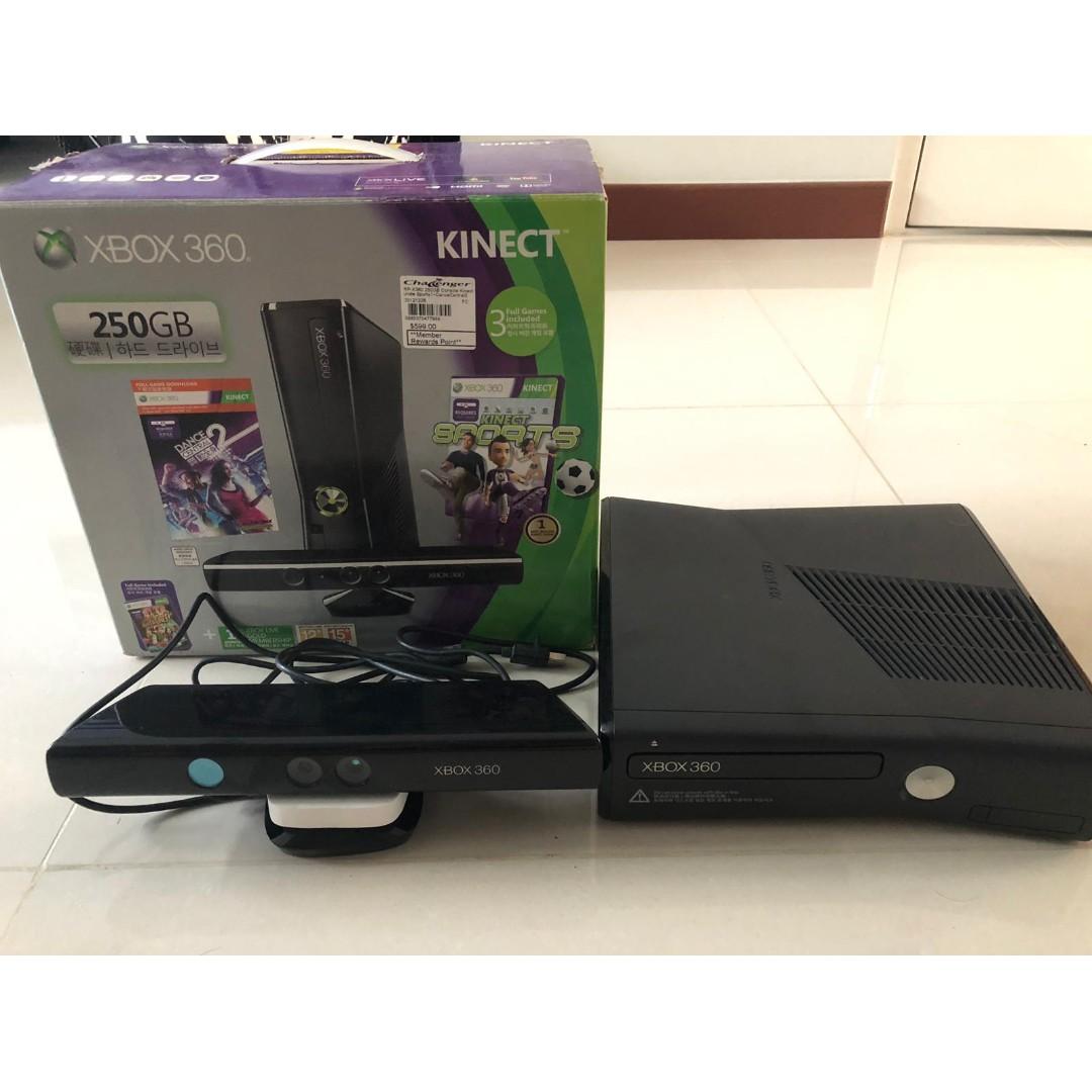 XBox 360 Kinect (Full set, 3 games & box available), Video Gaming ...