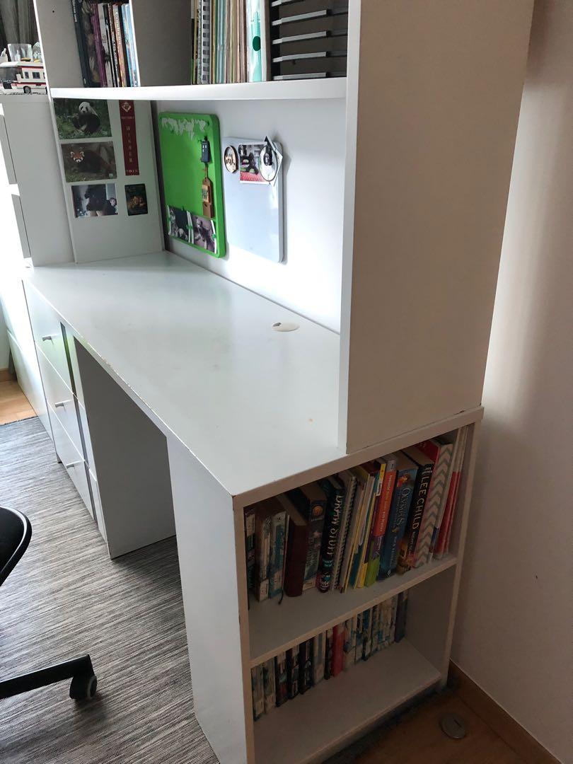 Desk and shelving unit, Furniture & Home Living, Furniture, Shelves ...