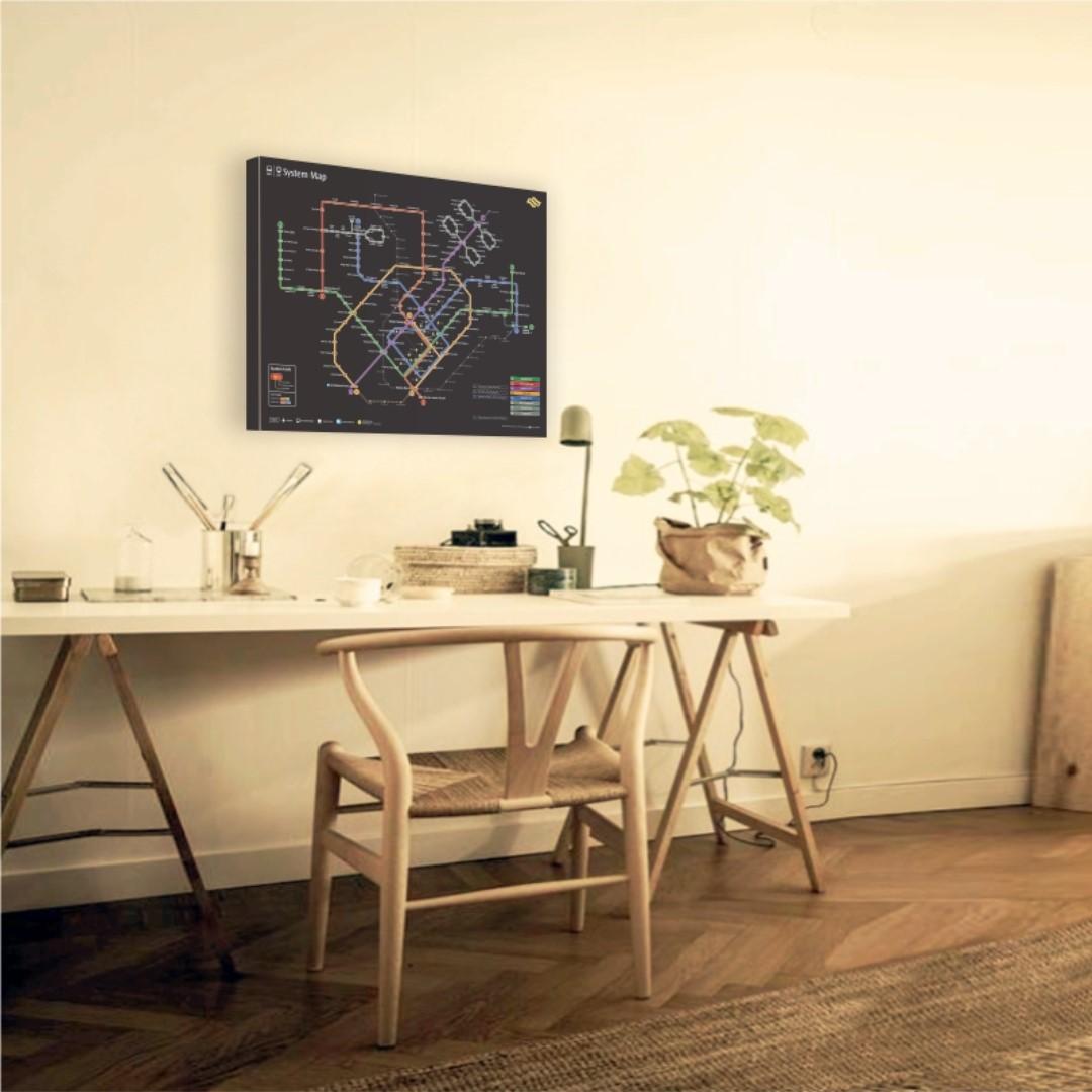 Gallery Wrap Poster - Singapore System Map 2017, Hobbies & Toys ...