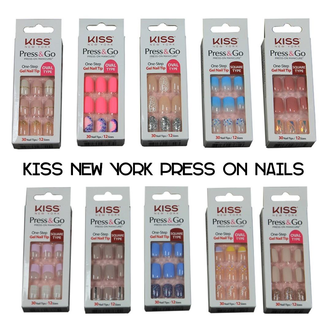 Kiss New York Press & Go Press On Nails (BESTSELLER designs), Beauty ...